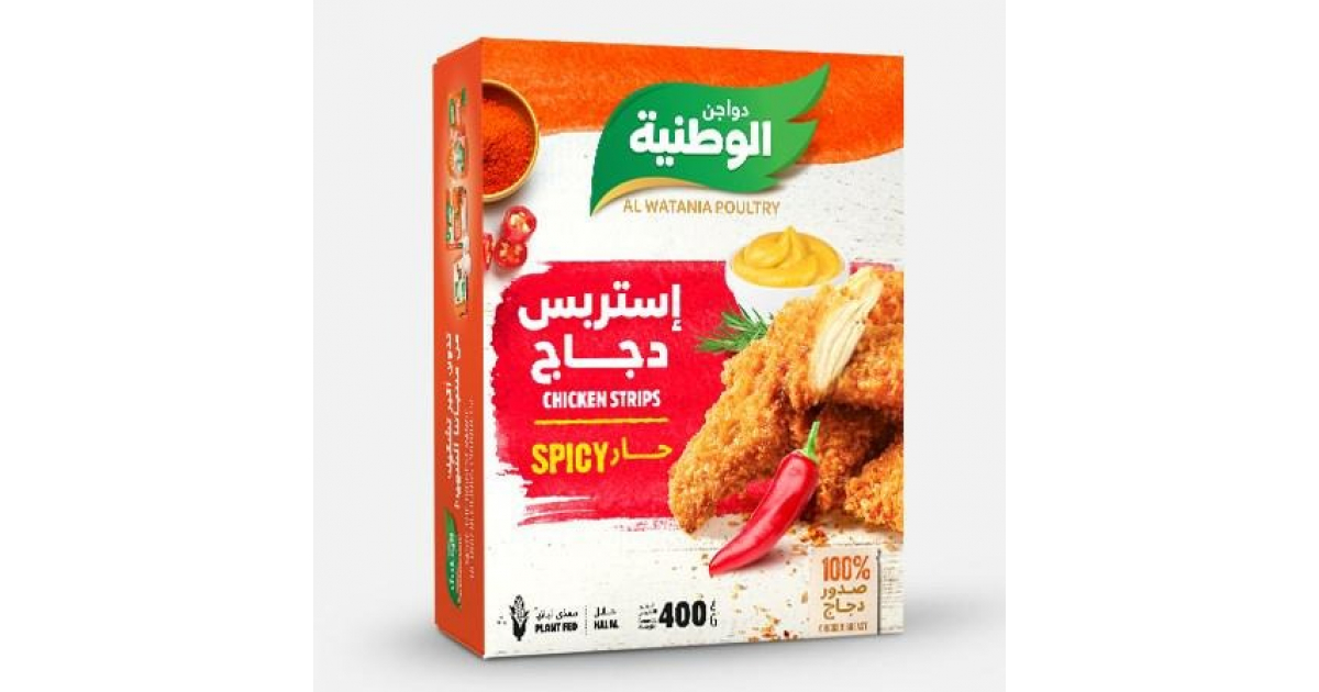 Al Watania | Spicy Chicken Strips 400g - 400 gm | Finstan Inc.