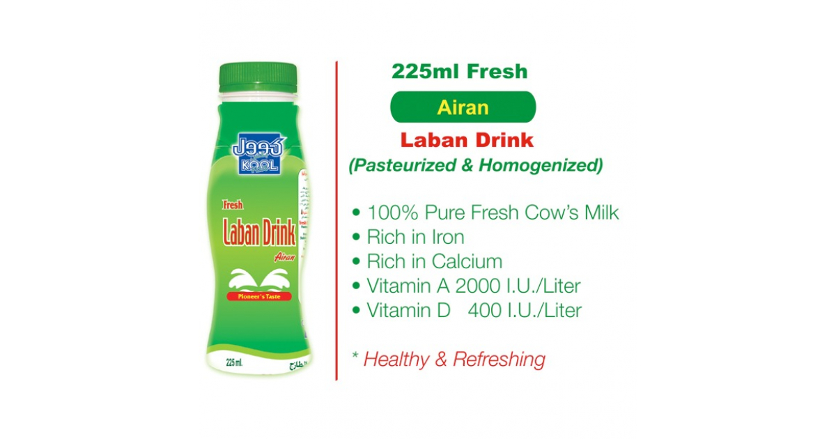 UND Dairy | Fresh Airan Laban Drink - 225 ML | Finstan Inc.