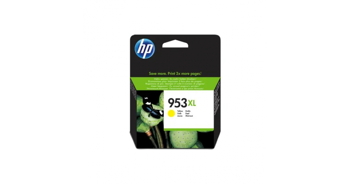HP | 953XL High Yield Yellow Original Ink Cartridge (F6U18AE) | Finstan Inc.