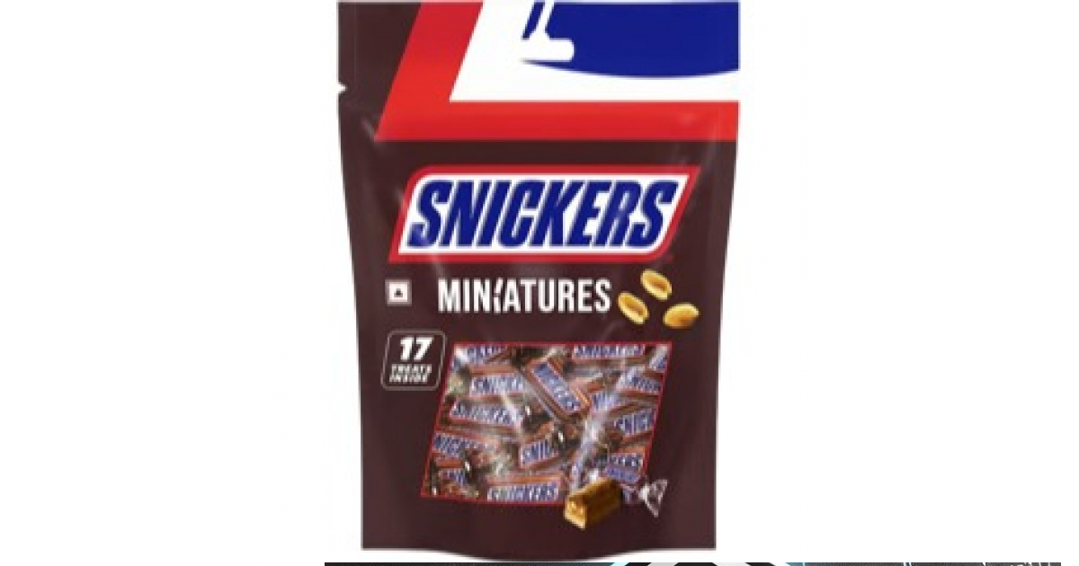 Snickers Miniatures Chocolate Mini Bars Pouch - 150 gm | Finstan Inc.
