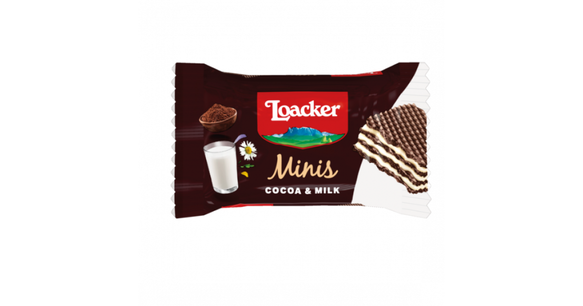 Loacker | Minis Cocoa & Milk - 150 gm | Finstan Inc.