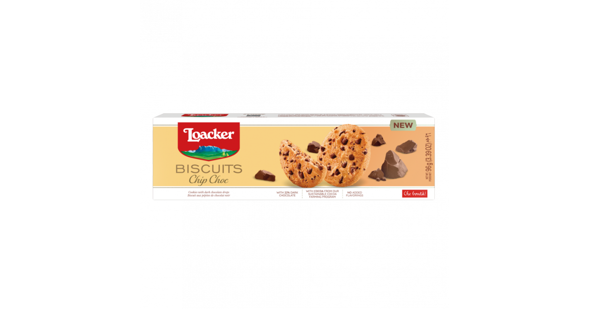 Loacker | Biscuits Chip Choc - 100 gm | Finstan Inc.