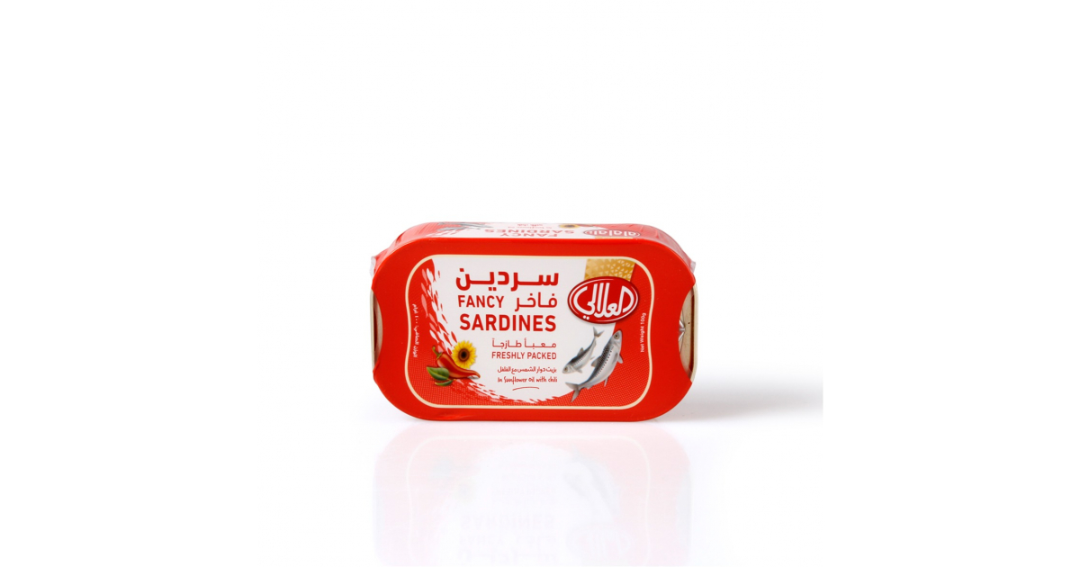 Alalali | Canned Sardines In Sunflower Oil With Chili - 100 gm ...